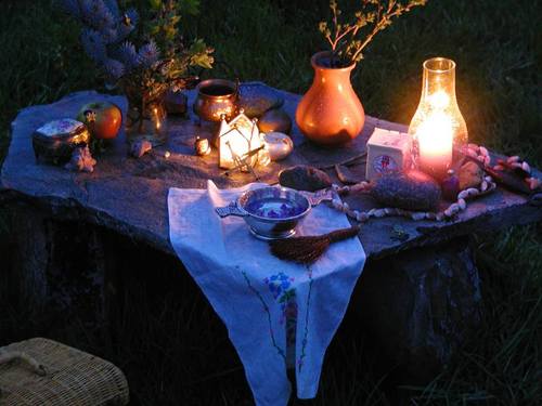 celtic pagan altar - Faehallows School of Magic